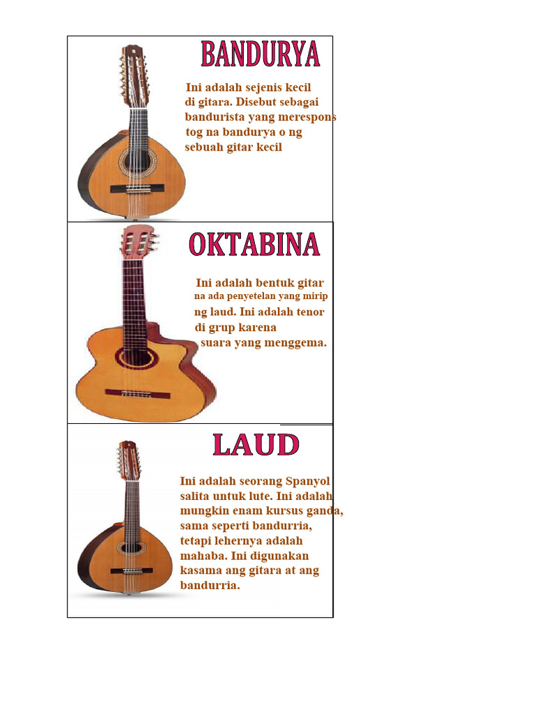 Bandurista: Gitar Kecil dengan Suara Tenor | PDF