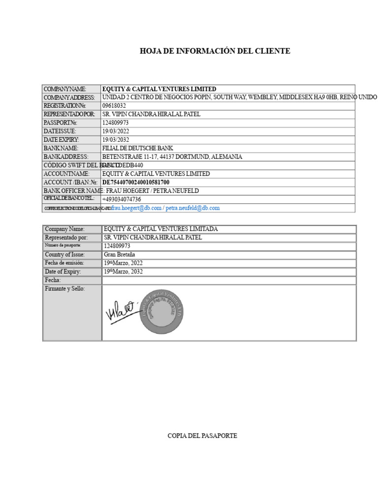 Cis - Equity & Capital Ventures Limited - l2l | PDF