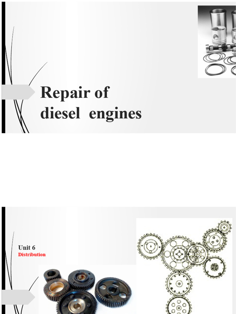Diesel Engine Repair: Gear Distribution Guide | PDF