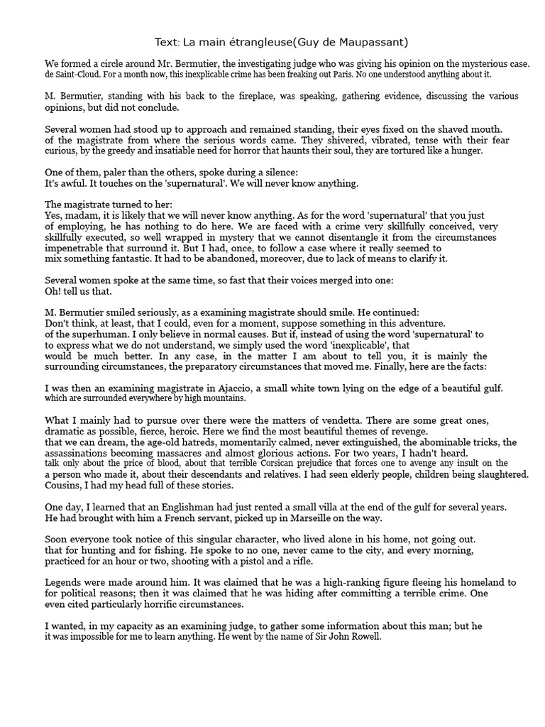 The Hand | PDF | Narrative | Narration