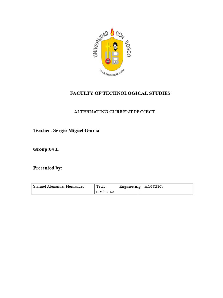 Alternating Current Project Overview | PDF | Electrical Impedance | Ac ...