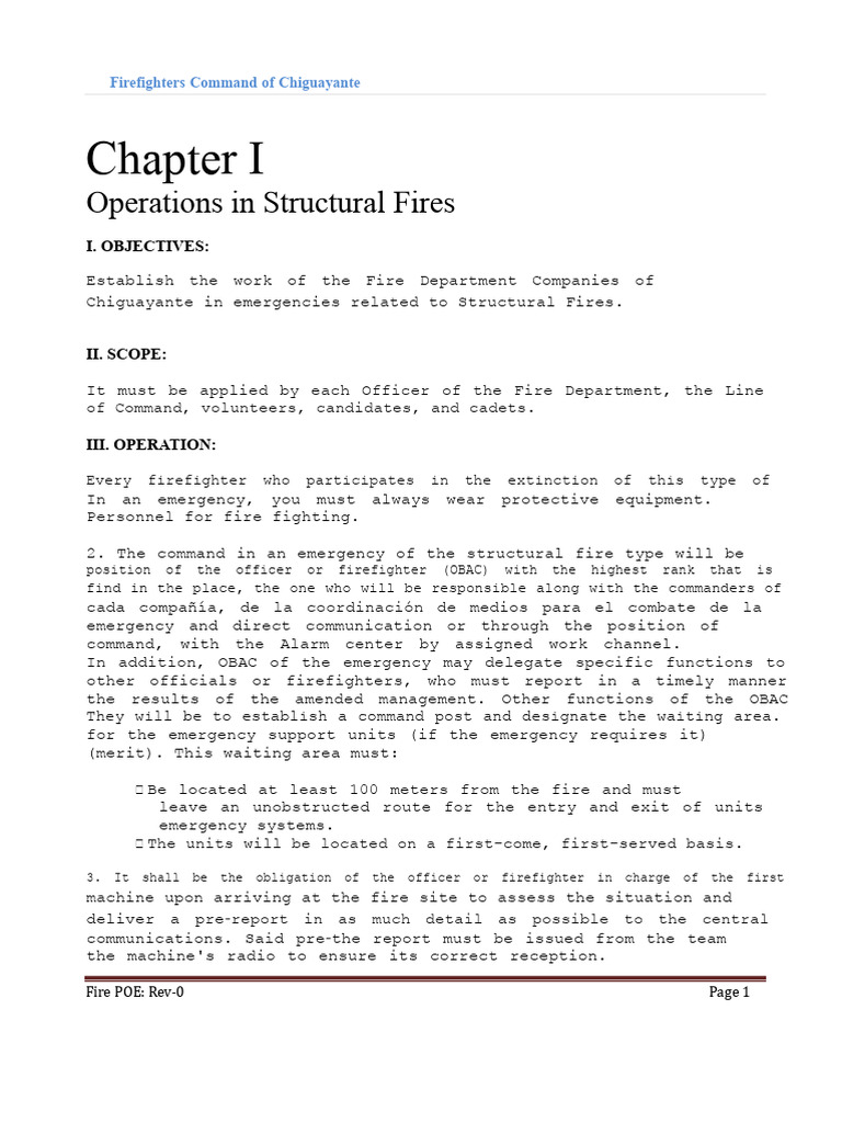 Structural Fire POE | PDF | Firefighter | Firefighting