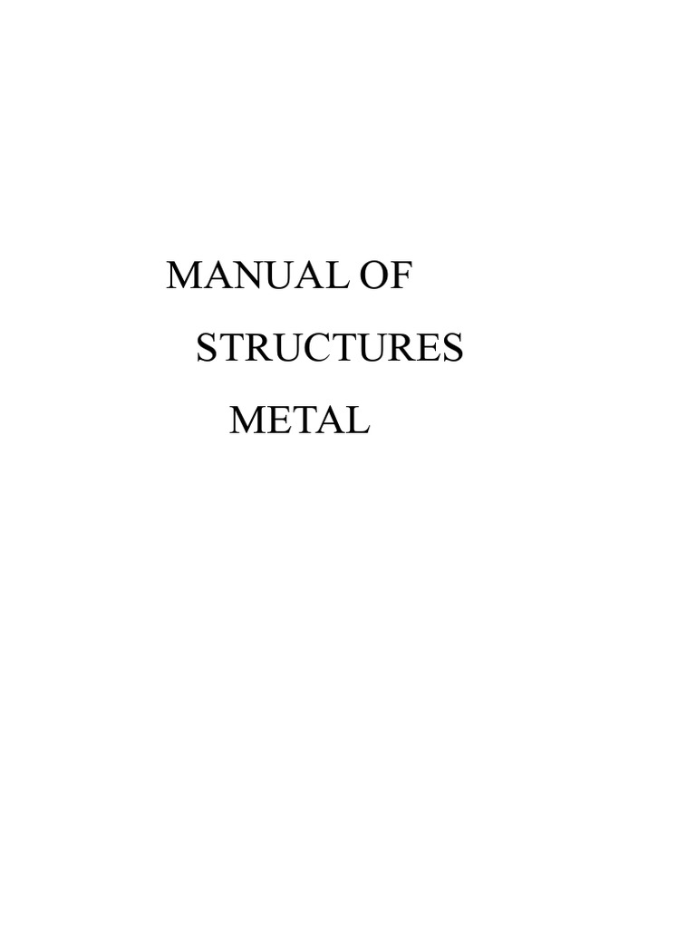 Composite IPE Metal Structures Manual | PDF