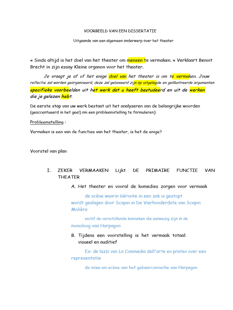 Voorbeeld Van Een Scriptie | PDF