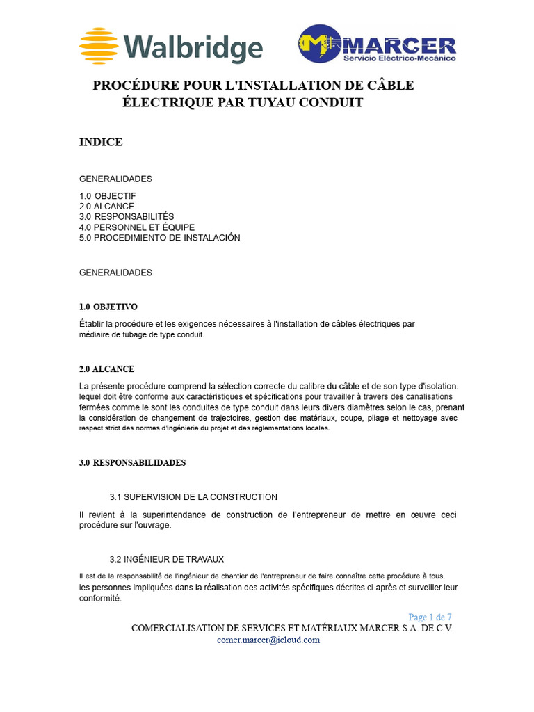 Installation de Câbles Électriques en Conduit | PDF | Tuyau | Câble coaxial