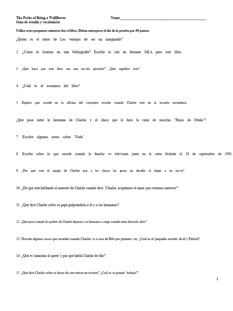 Vocabulario y Preguntas | PDF