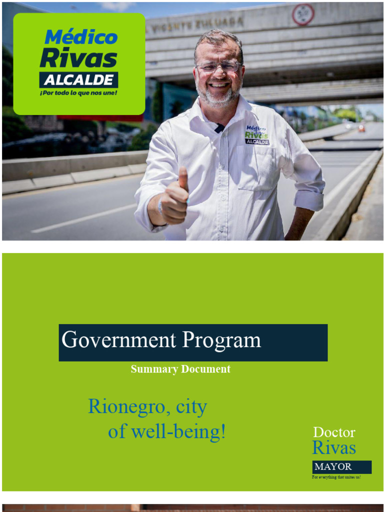 Jorge Rivas Government Program Rionegro 2024 2027 | PDF | Well Being ...