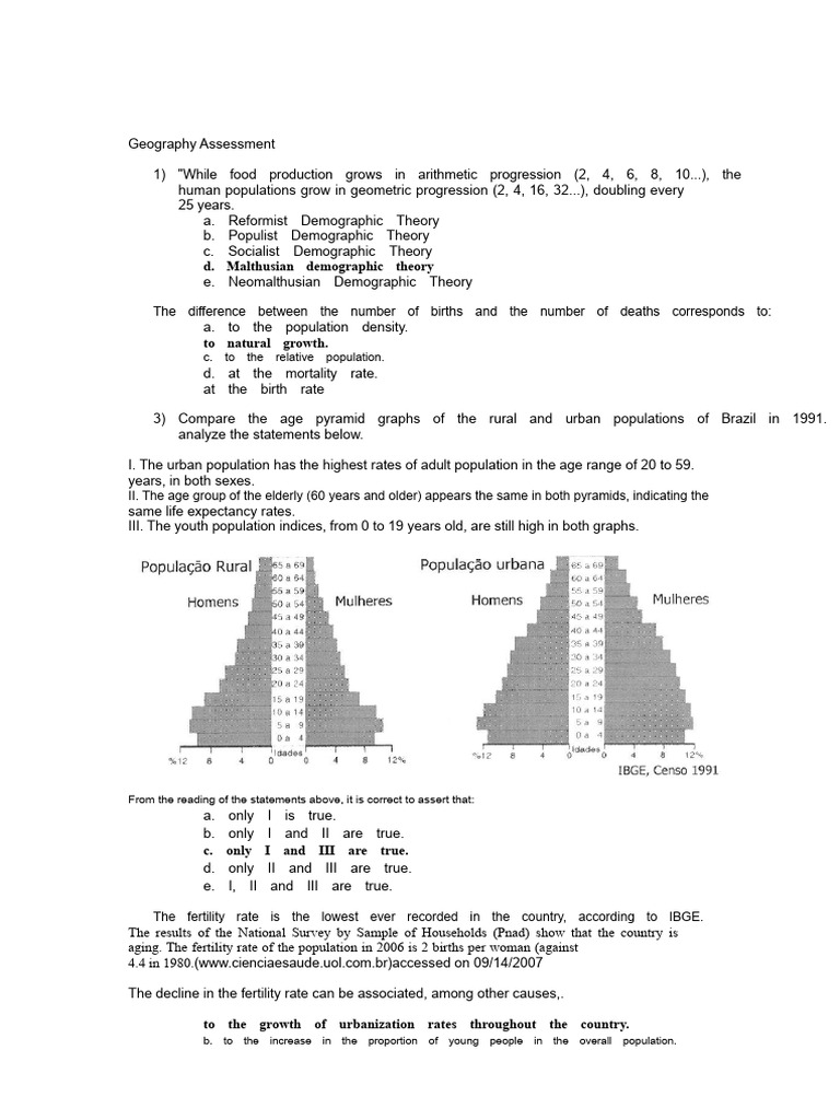 Geography - 2ND Year | PDF | Demography | Birth Rate