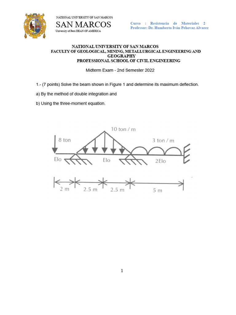 Partial Exam Material Resistance 2 | PDF | Beam (Structure) | Strength ...