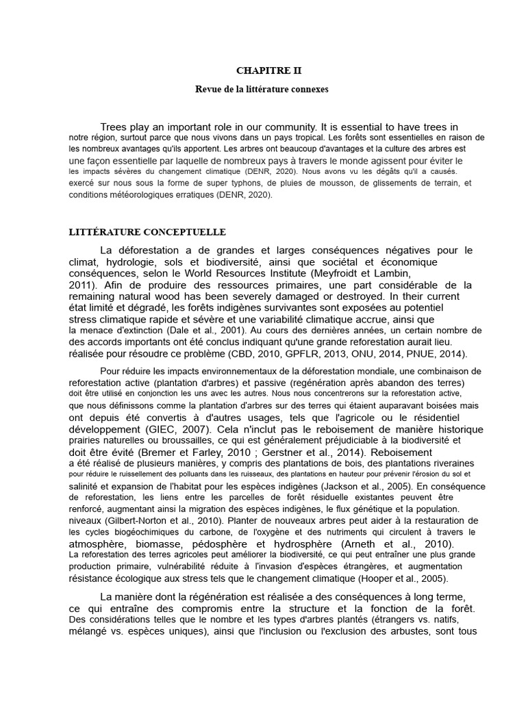 Importance de la reforestation en milieu tropical | PDF | Changement ...