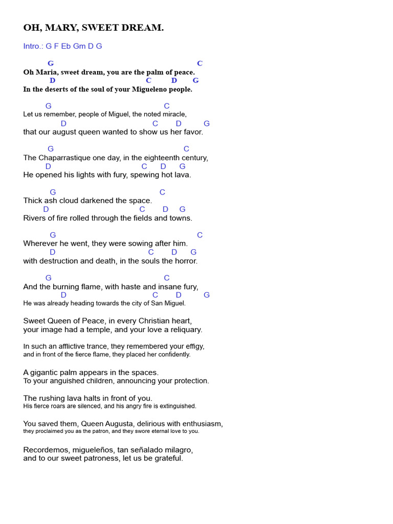 Oh Sweet Dream Mary | PDF