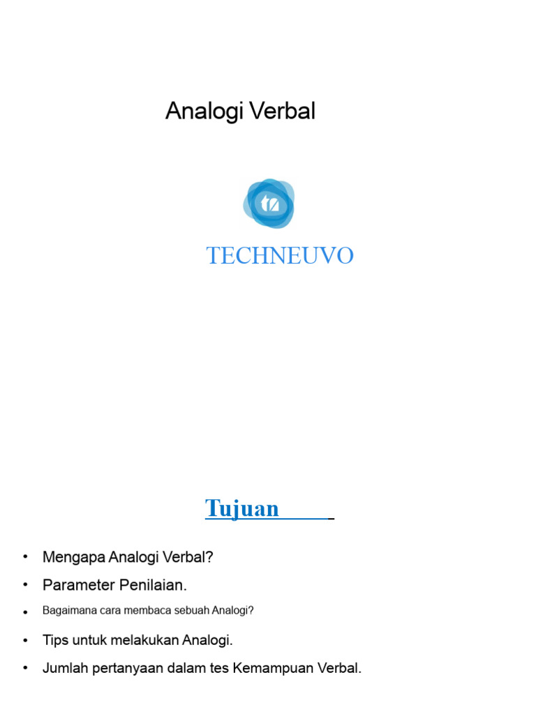 Panduan Lengkap Analogi Verbal | PDF
