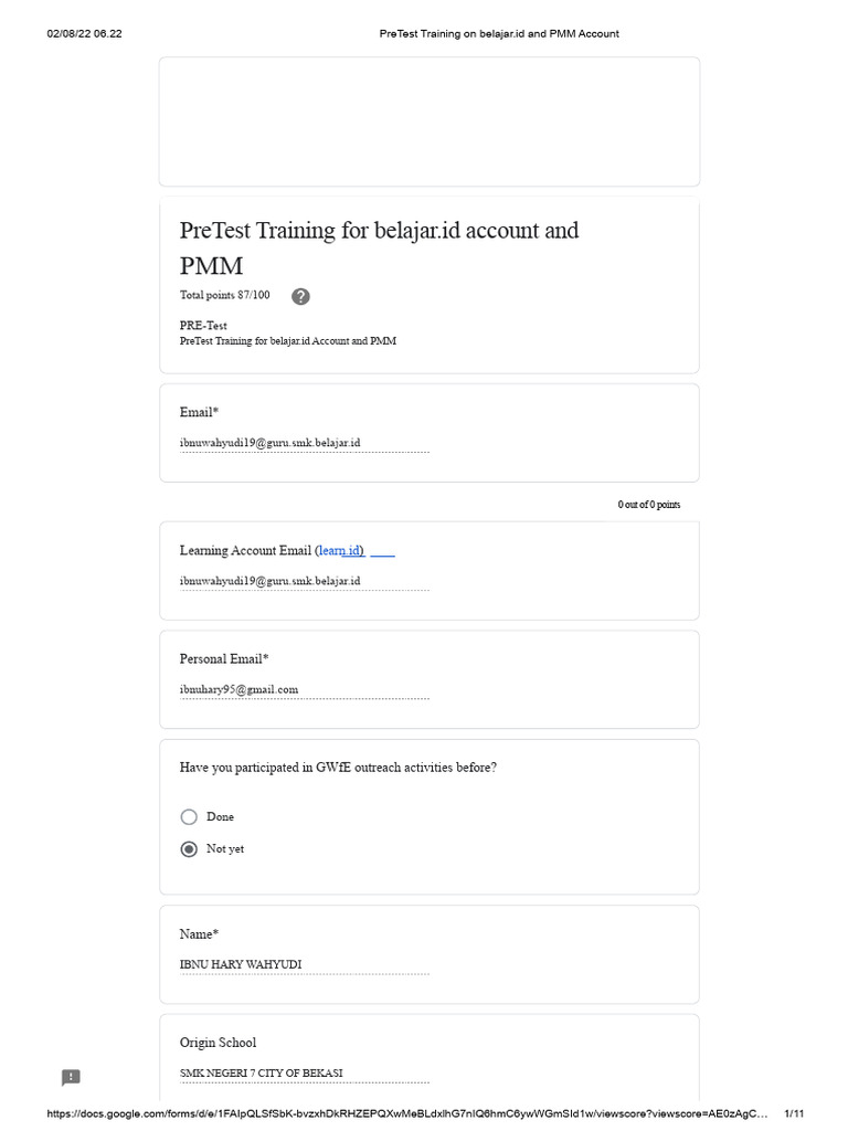 PreTest Training for belajar.id & PMM | PDF | Software | Computing