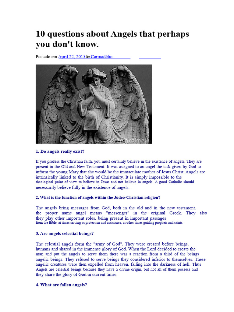 10 Essential Facts About Angels | PDF | Angel | Fallen Angels