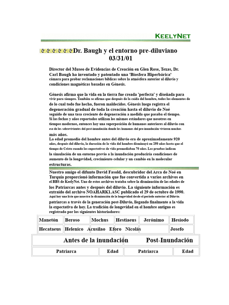 Dr. Baugh y El Medio Ambiente Pre-Diluviano | PDF | Tierra | Oxígeno