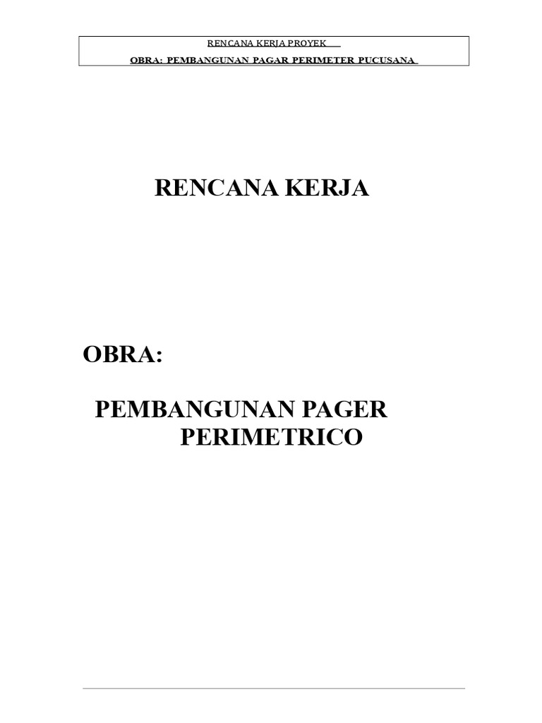 Rencana Kerja Konstruksi Pagar Pucusana | PDF