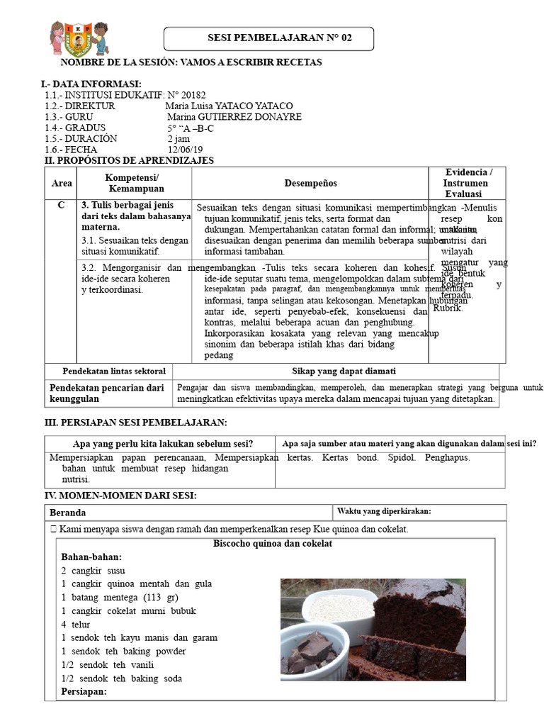 Menulis Resep Nutrisi untuk Siswa | PDF