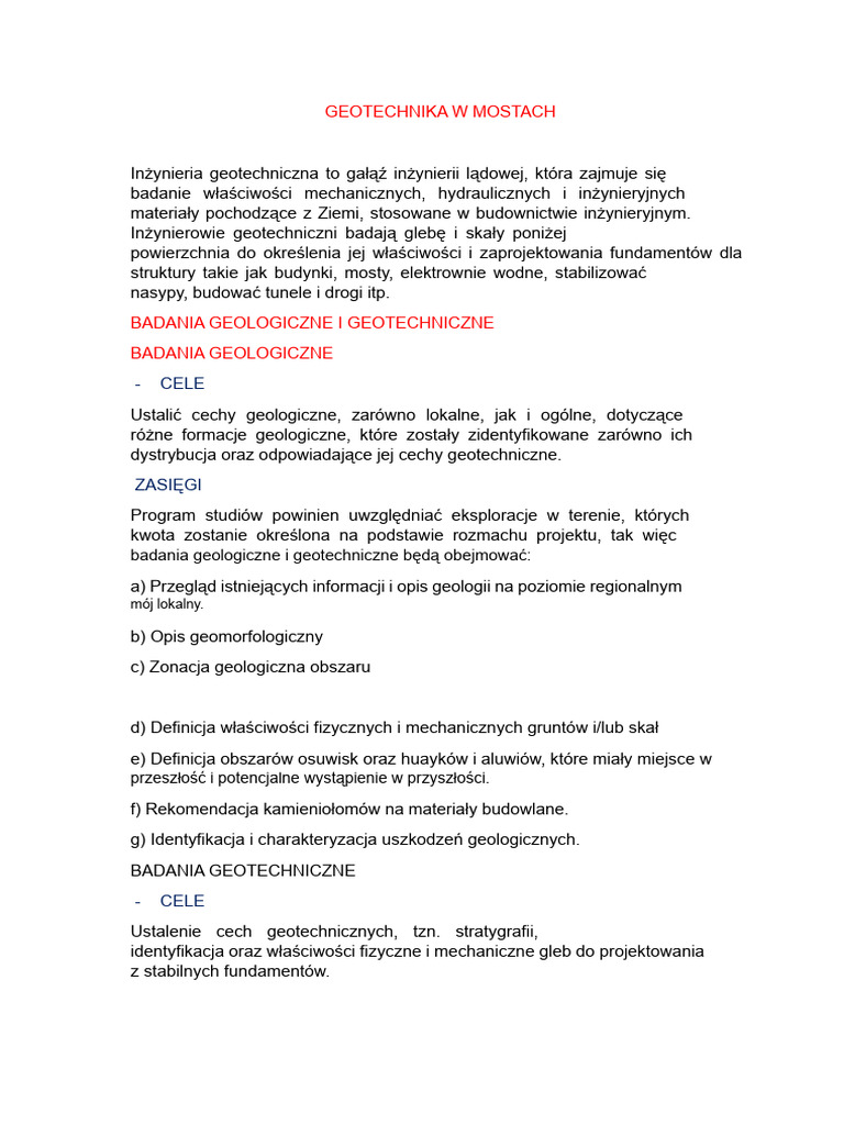 Geotechnika w mostach | PDF