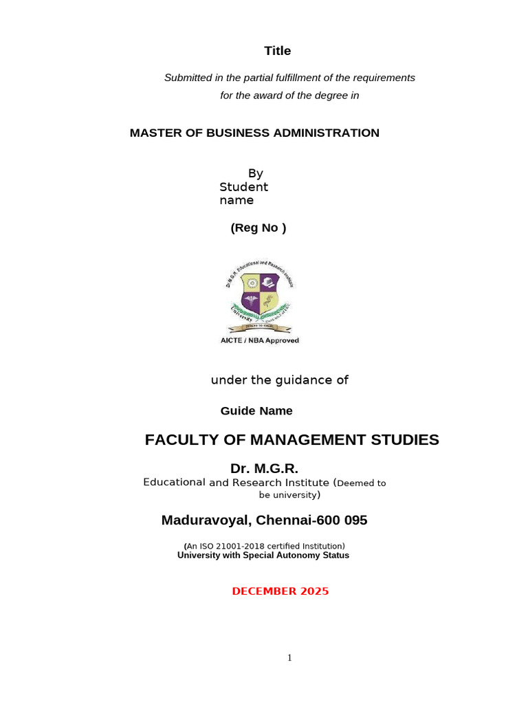 Summer Project Front Page Format | PDF | Educational Stages | Higher ...