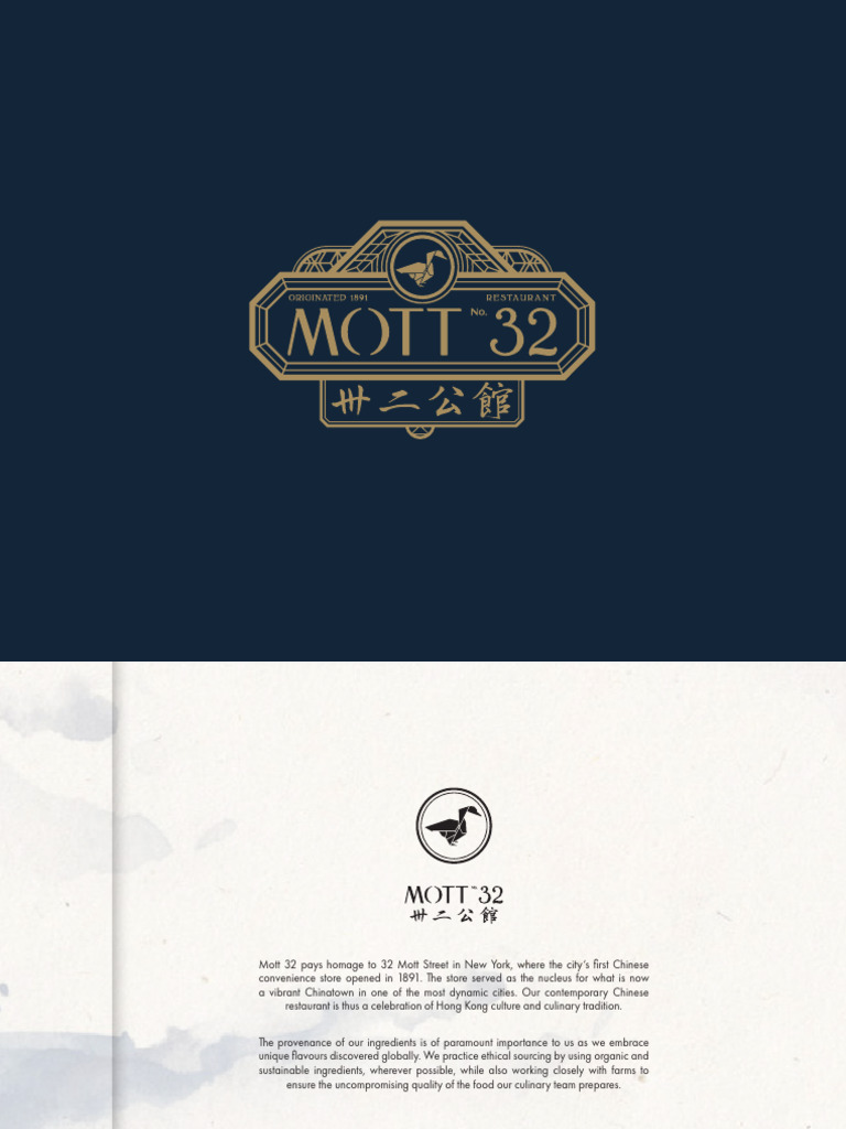 Mott32 Dinner Menu 25 Aug | PDF | Tofu | Chinese Cuisine