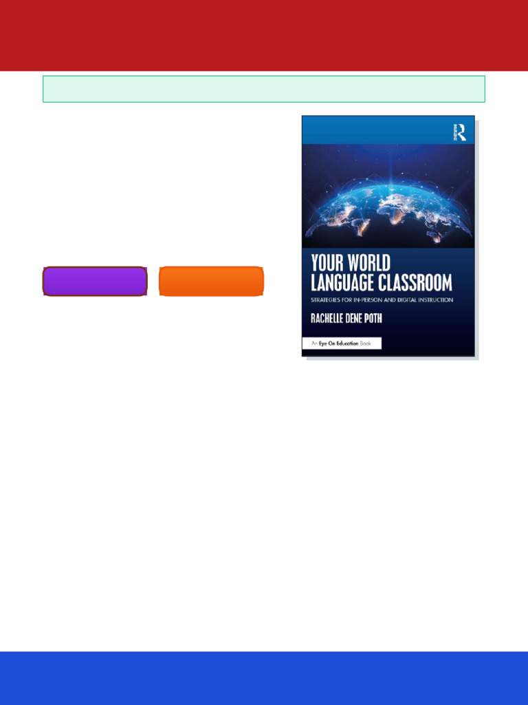 Your World Language Classroom Strategies for In Person and Digital ...