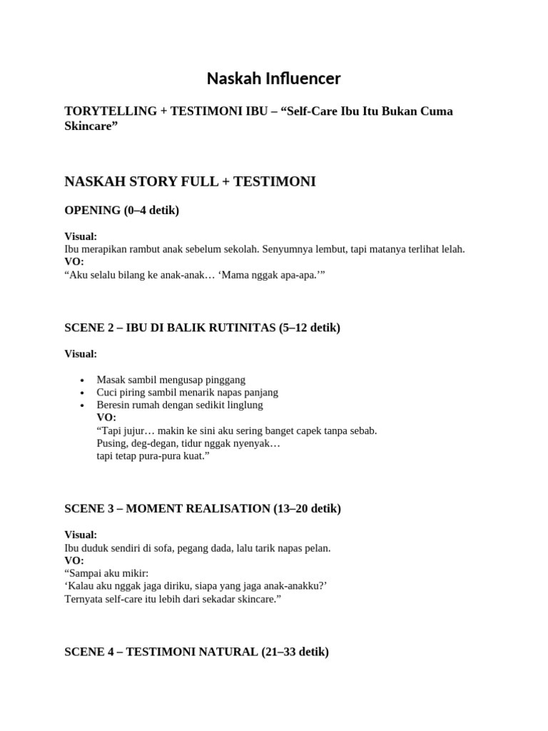 Self-Care Ibu: Lebih dari Skincare | PDF