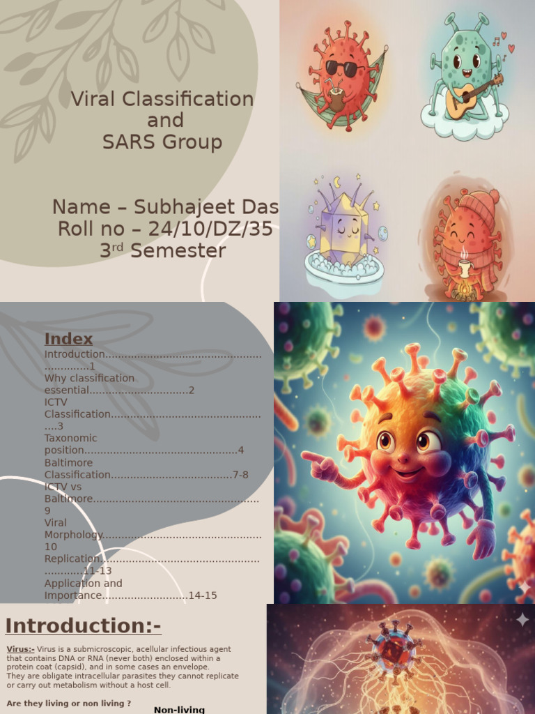 Viral Classification and SARS Group-1 | PDF | Virus | Sense (Molecular ...