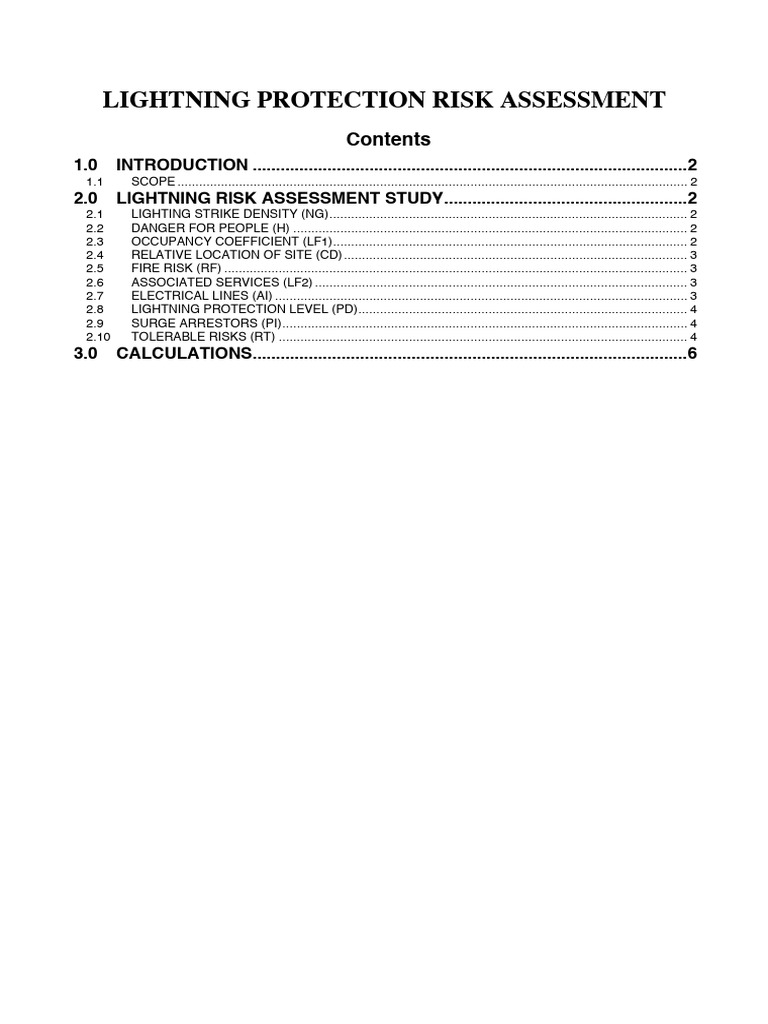 Page 1 From Lightning Protection Risk Assessment NEW | PDF