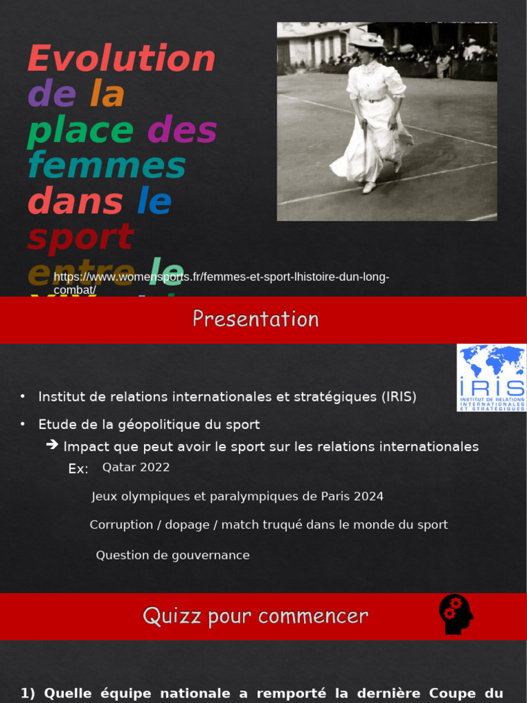 Évolution des femmes dans le sport | PDF | Des sports | Jeux olympiques
