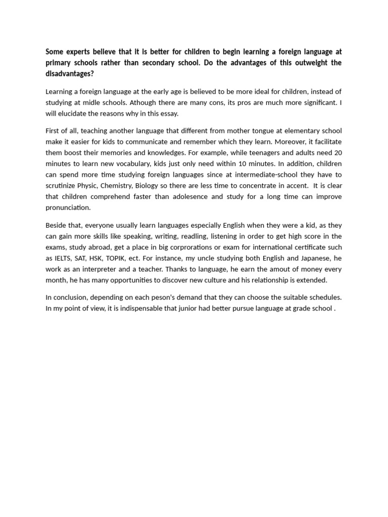 Foreign Language | PDF