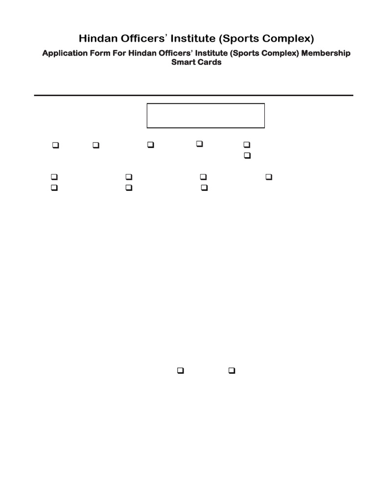 HOI Smart Card Form | PDF | Authentication | Access Control