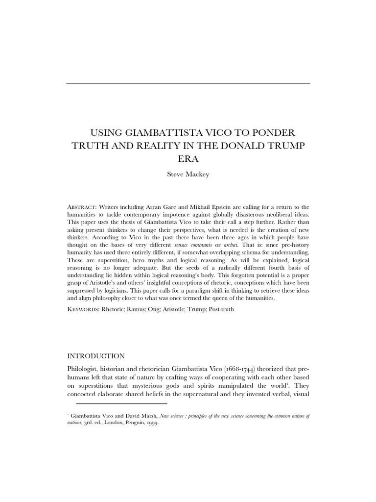Paul, Mackey Vico | PDF | Rhetoric | Thought