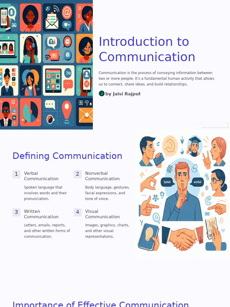 Introduction to Communication[1] | PDF | Communication | Nonverbal ...