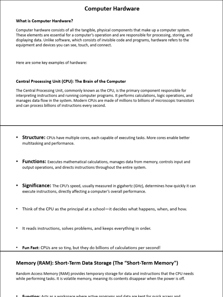 Hardware Basic Notes_ccd63238 3e8e 4180 9d6e 0bf5bae30b6a | PDF ...
