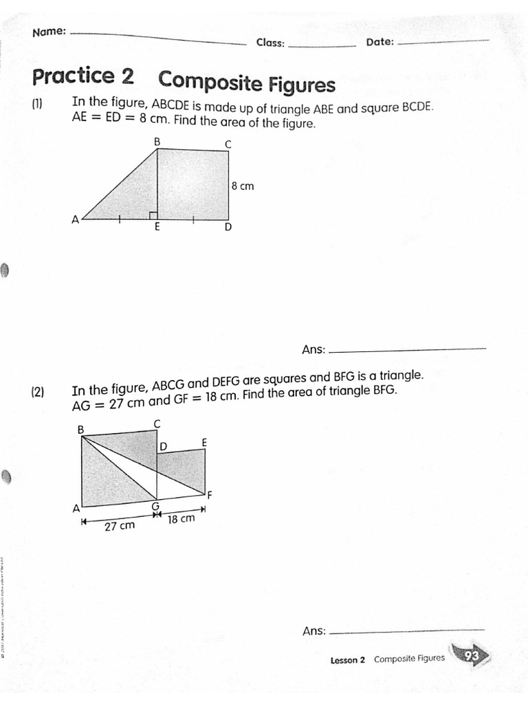 HW - Grade 5 - Composite Figures | PDF