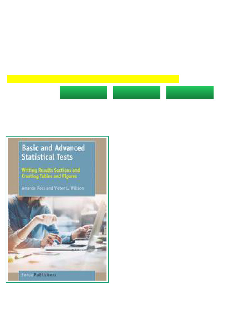 Basic and Advanced Statistical Tests Writing Results Sections and ...