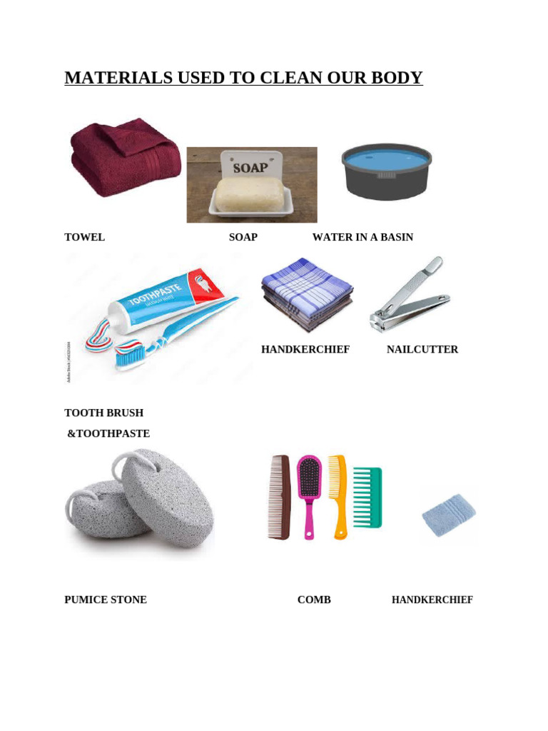 Essential Cleaning Materials for Body | PDF