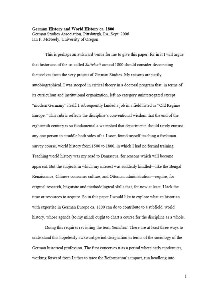 German History and World History Ca 1800 | PDF | Hermeticism | Liberal ...