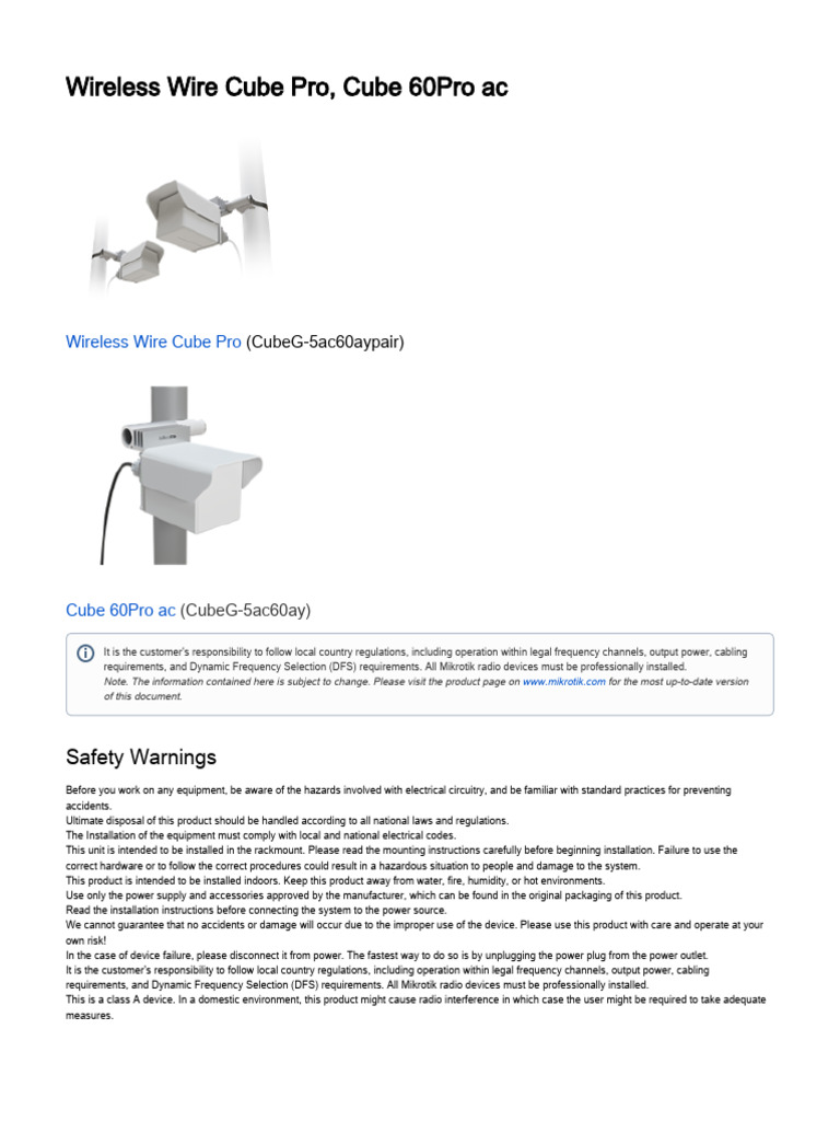 Wireless Wire Cube Pro, Cube 60P - 280325-1047-510 | PDF | Electromagnetic Interference | Ieee ...