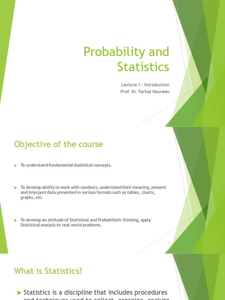 PS - Lecture 1 - Introduction | PDF | Statistics | Sampling (Statistics)