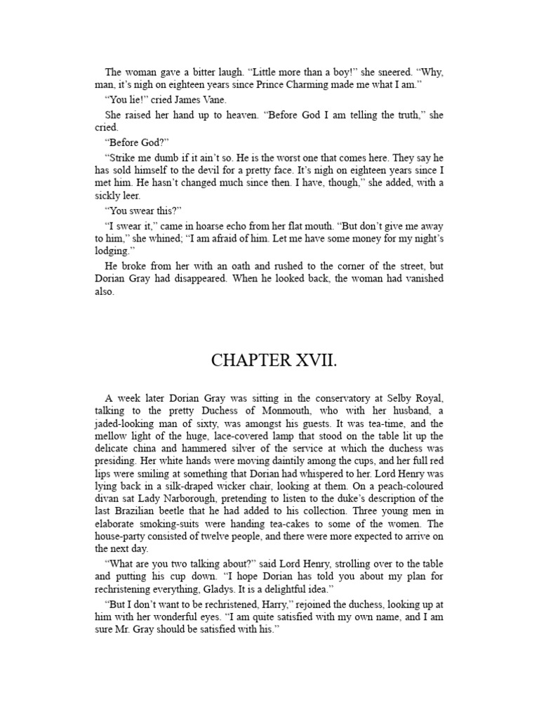 Portrait of Dorian Gray C18-20 +notes | PDF