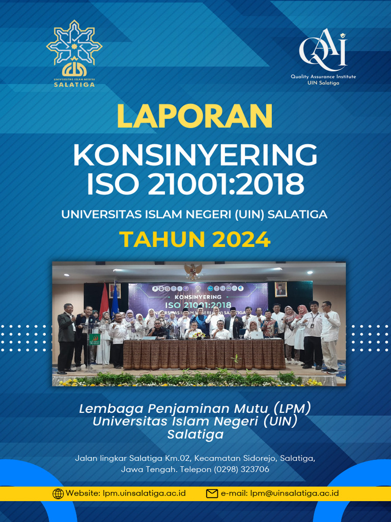 Laporan ISO 2024 Konsinyering UIN 2024 | PDF