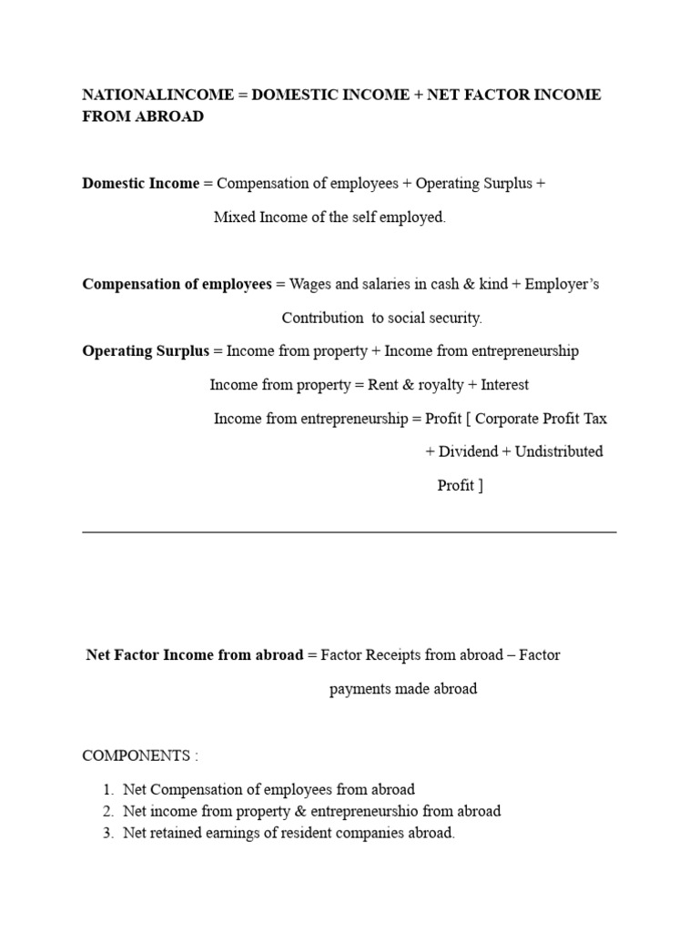 Macro Unit 1 Formulas | PDF