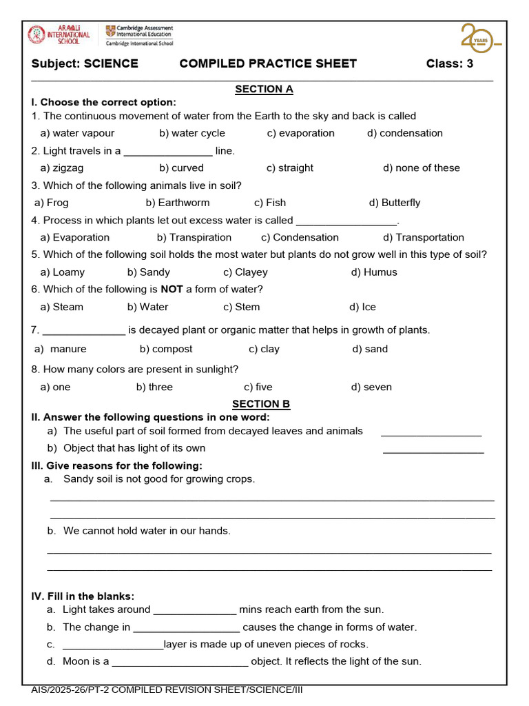 f0759db7aae7a55e849f6119fe1ca654418615632_pt-2 Science Compiled Revision Sheet III | PDF | Soil ...