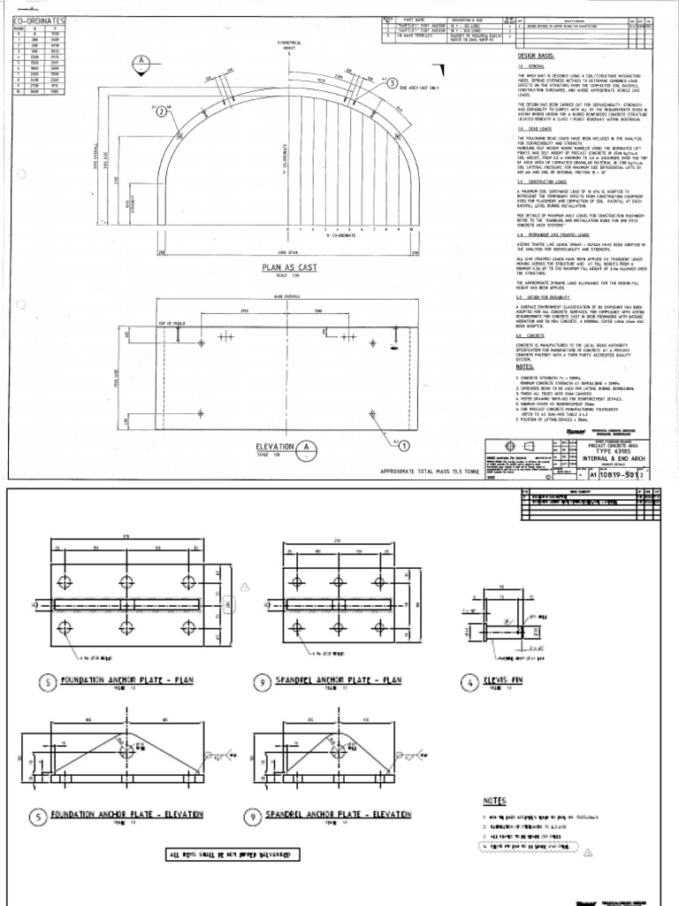Humes Precast Arch Drawings | PDF