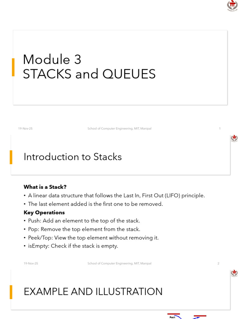 Module 3 Stacks and Queues (1) | PDF | Queue (Abstract Data Type ...