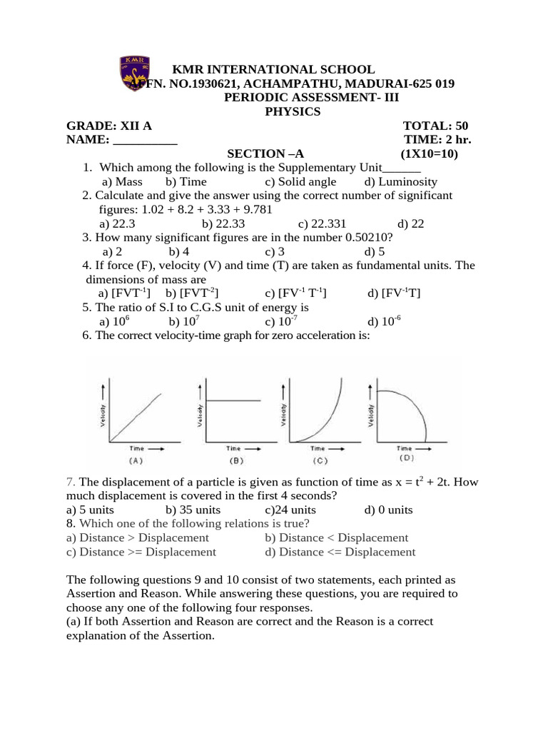 11th PA 1 | PDF | Physical Phenomena | Physics
