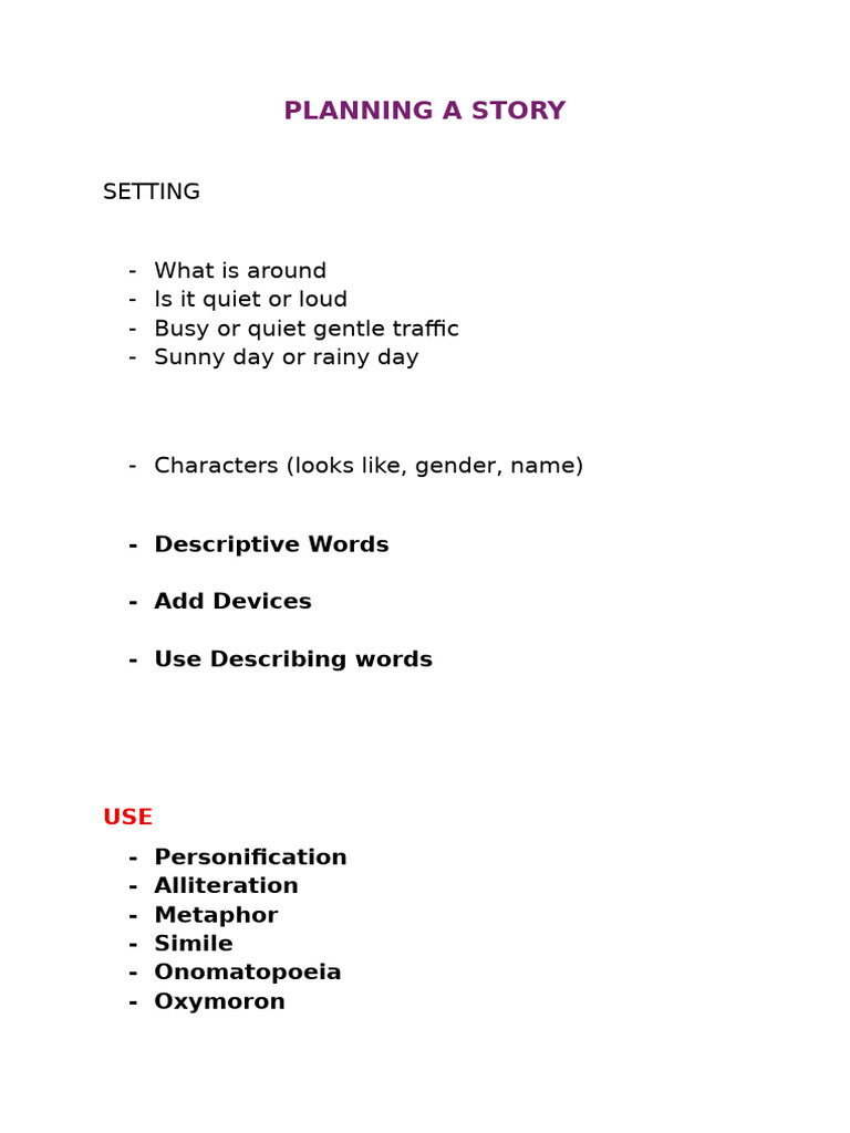 Story Planning: Key Elements & Techniques | PDF