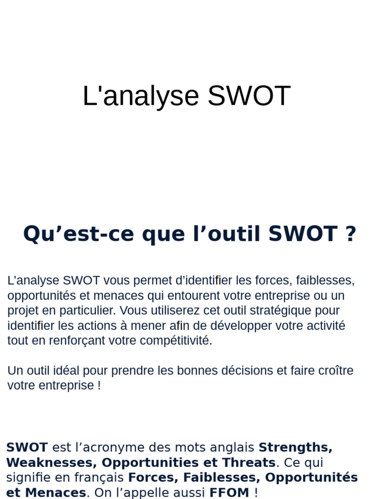 Guide complet de l'analyse SWOT | PDF | Analyse SWOT | Business