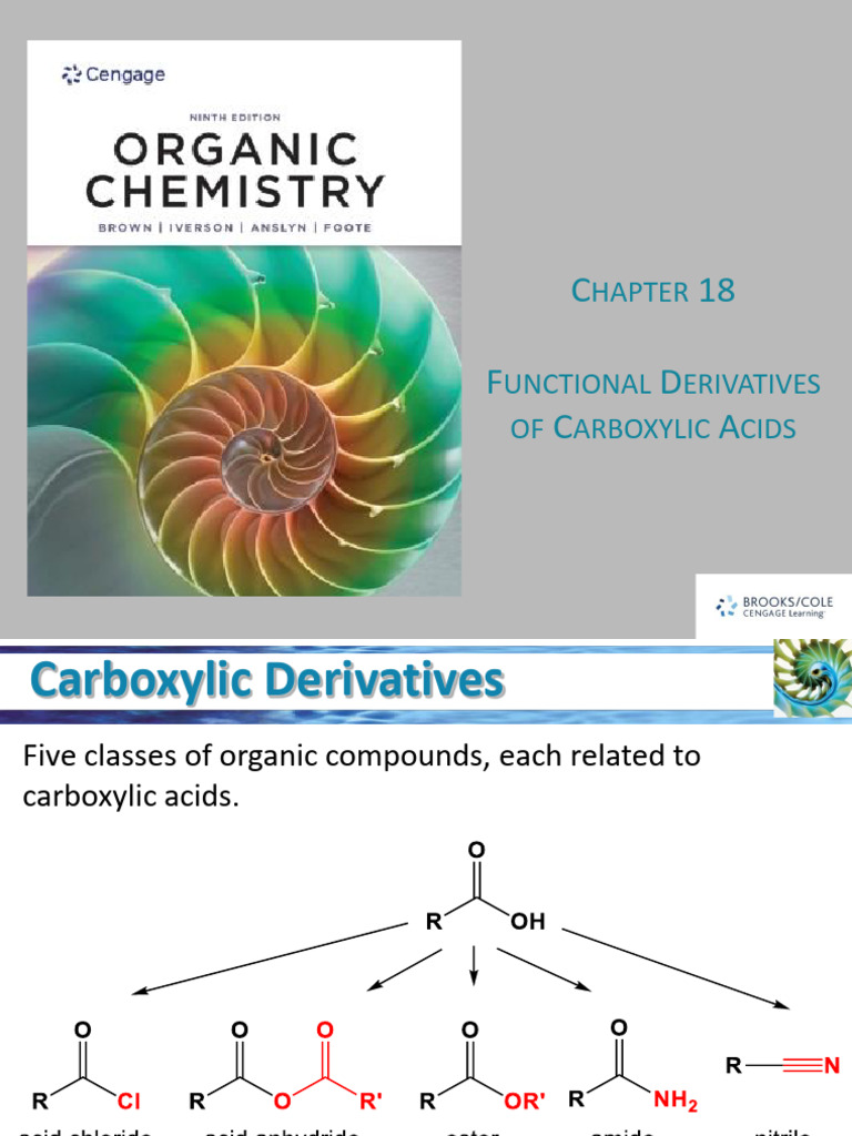 CH 18 - Carboxylic Acid Derivatives | PDF | Amide | Ester